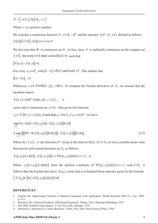 On Frechet Derivatives with Application to the Inverse Function Theorem of Ordinary Differential ...