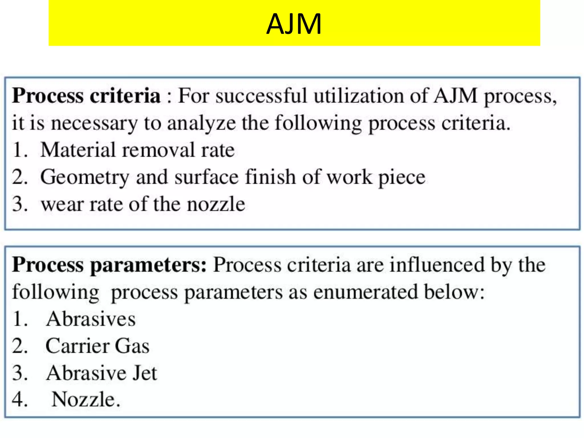 Advanced manufacturing process | PPTX