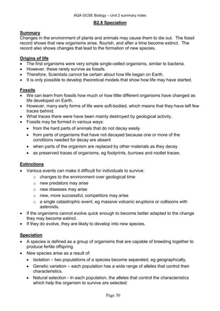 Science b2-summary-notes | PDF
