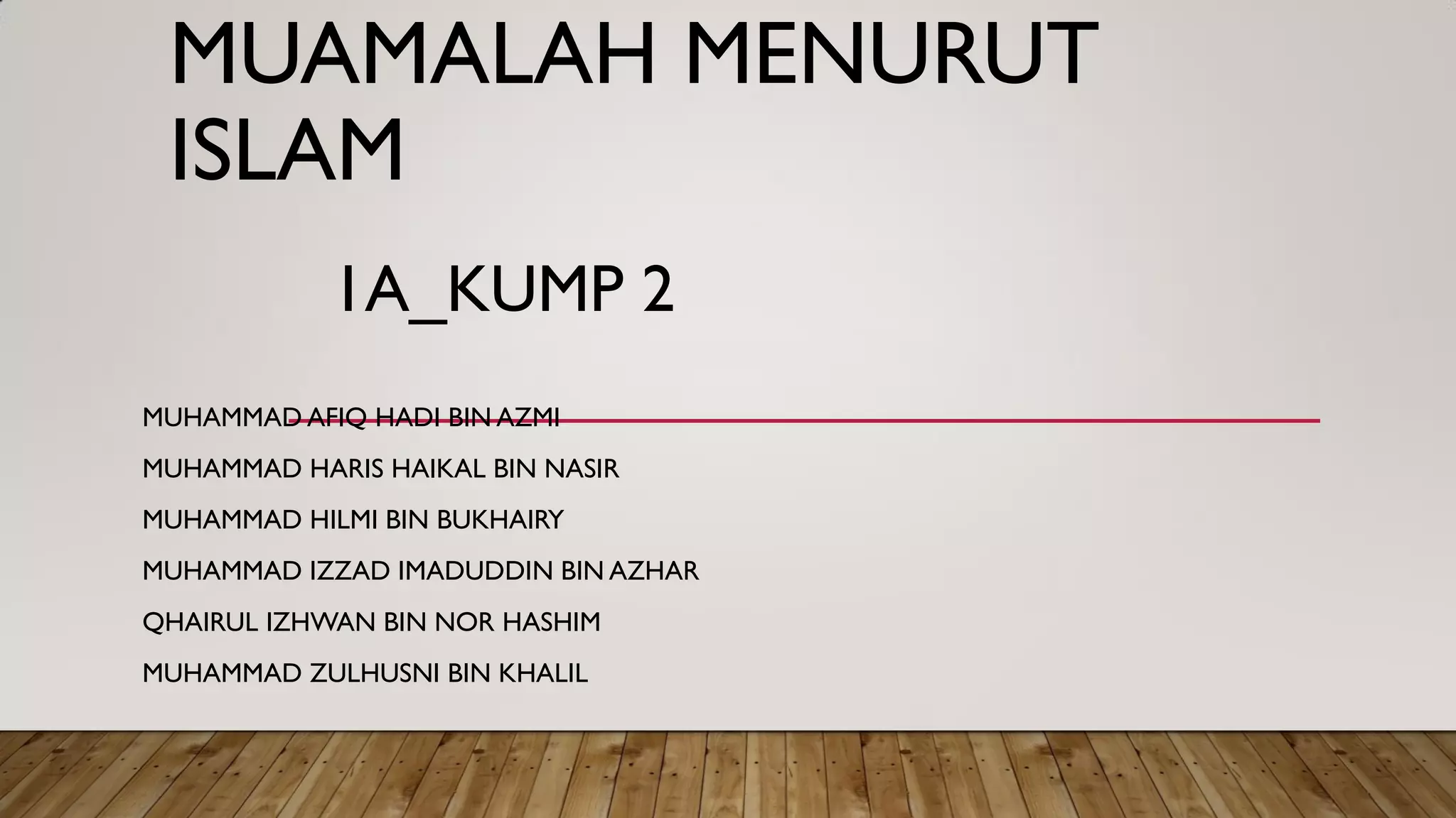 1 a kump 2_bab 13_muamalat islam | PPT