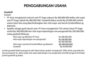 Konsep dari Penggabungan Usaha (Konsolidasi) | PPTX