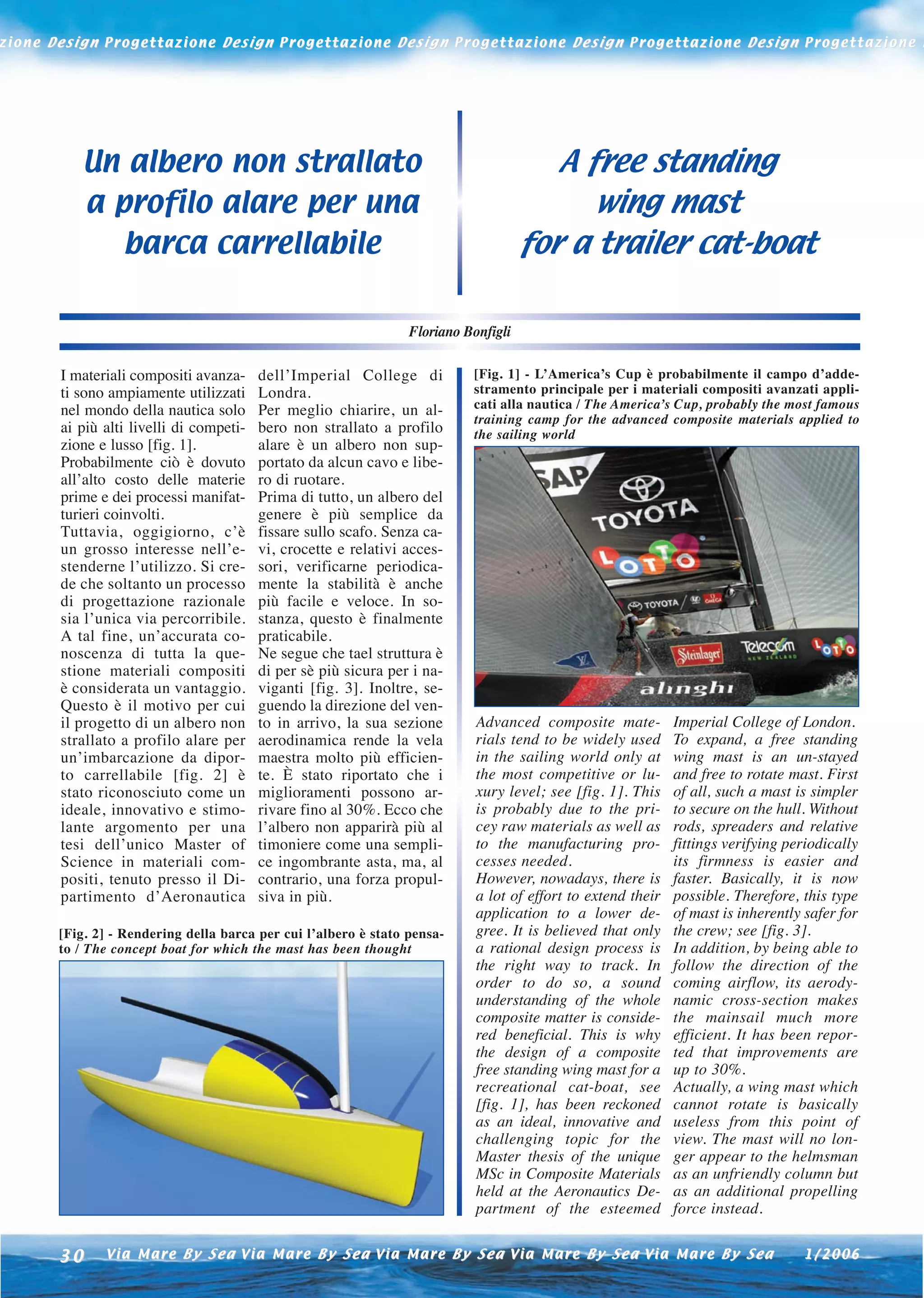 A free standing wing mast for a trailer cat-boat | PDF