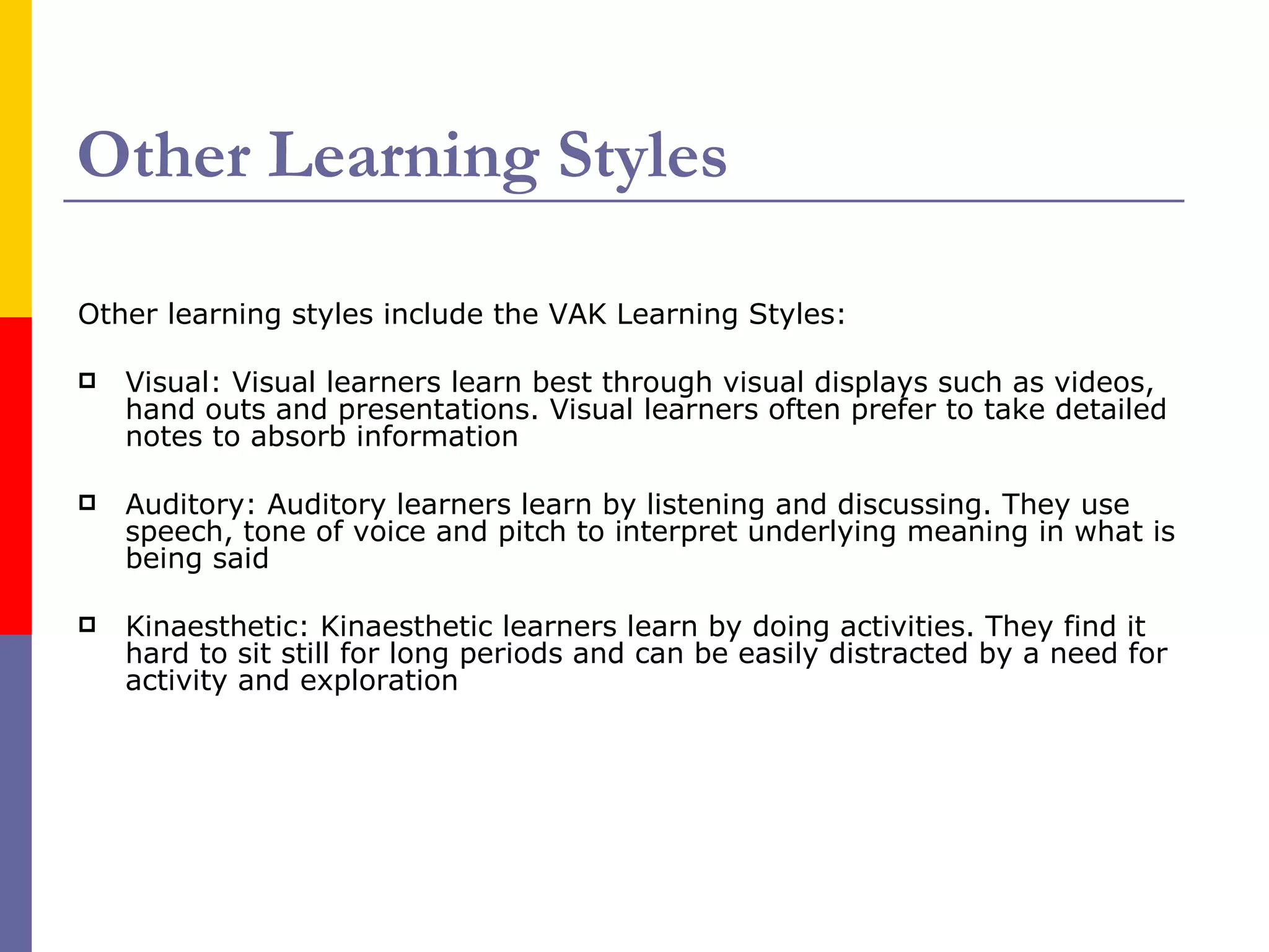 Learningstyles | PPT