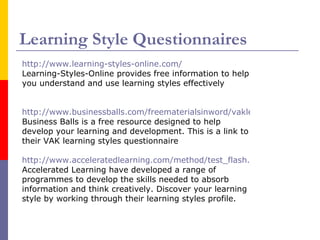 Learningstyles | PPT