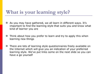 Learningstyles | PPT