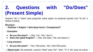 Making questions in English e o uso do WH- | PPTX