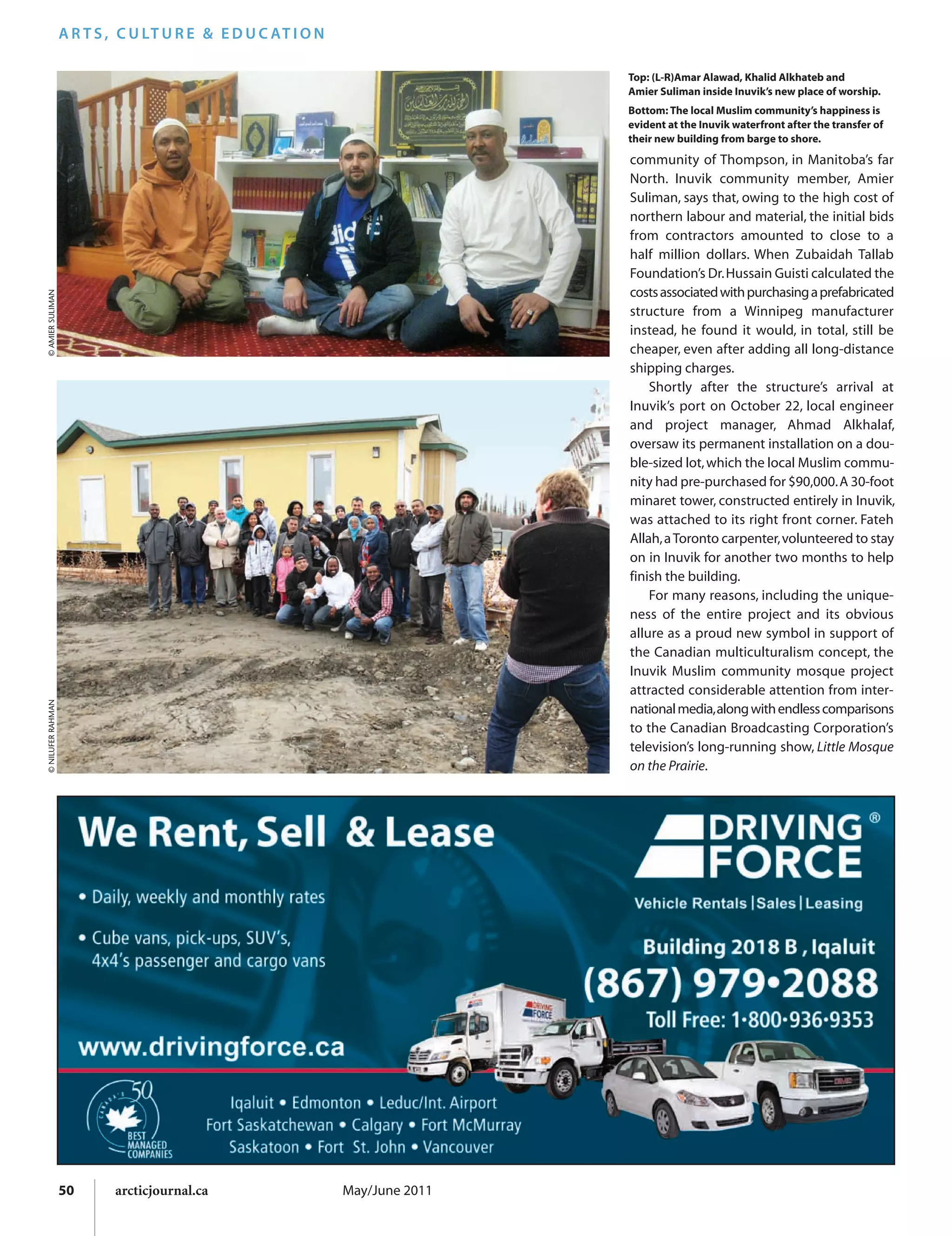 New polar mosque: Canada's Arctic Muslims establish roots | Above ...