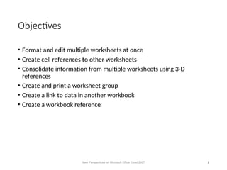 Tutorial: How to Manage Worksheet in Excel | PPT