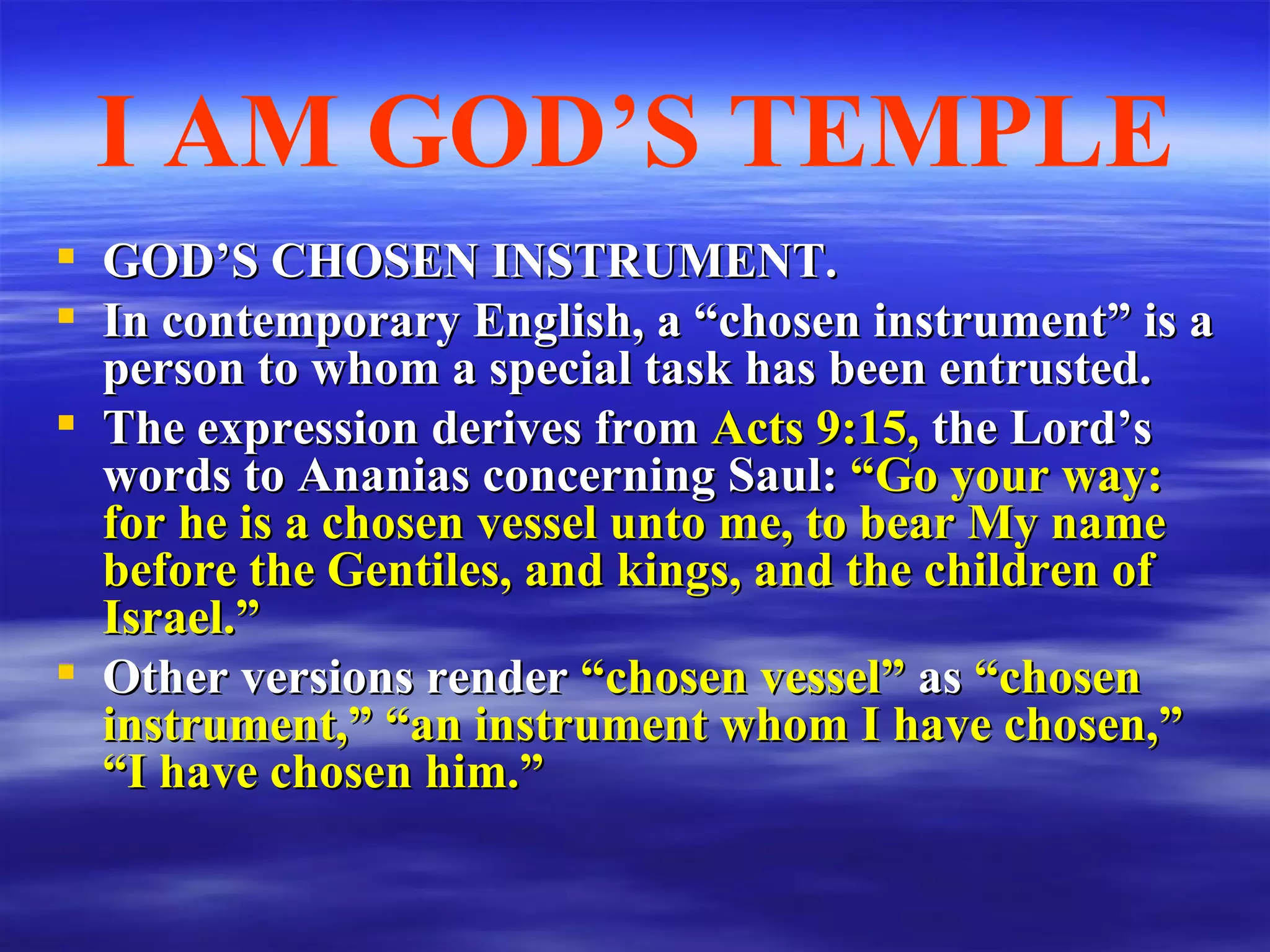 1 Am Gods Temple | PPT