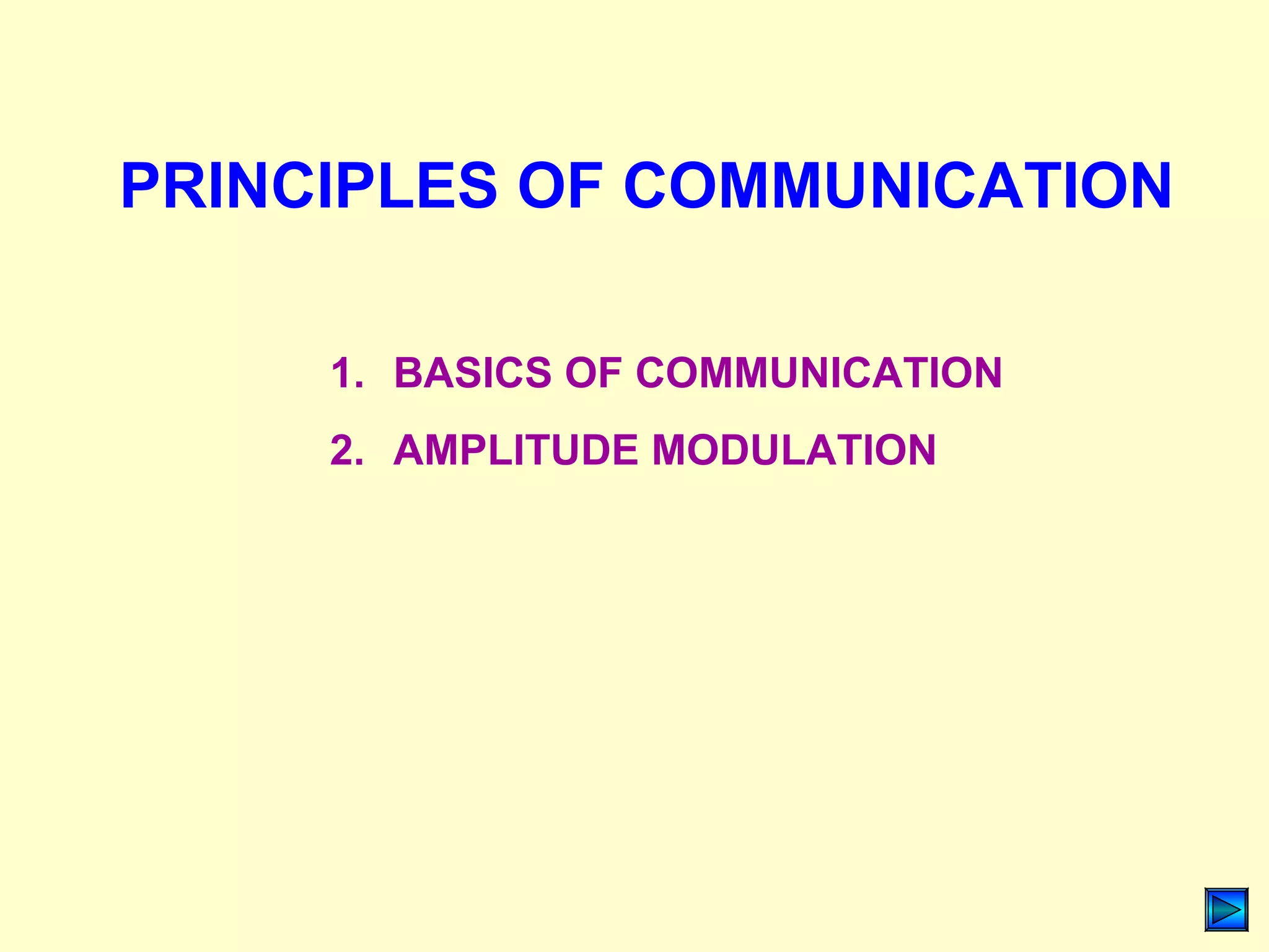 Communication - Amplitude Modulation Class 12 Part-1 | PPT