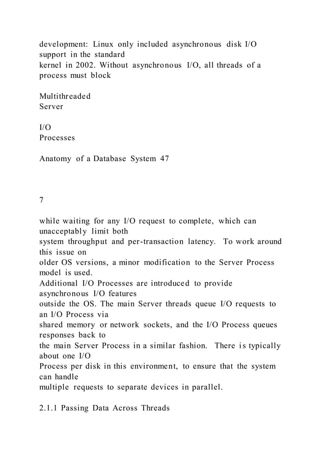 1 Anatomy of a Database System Joseph M. Hellerstein and | PDF