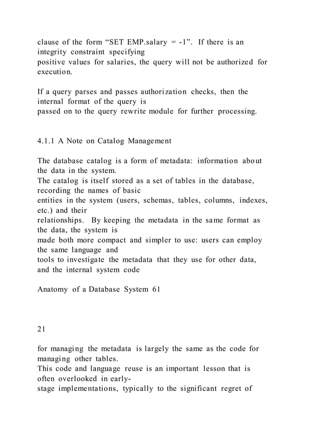 1 Anatomy of a Database System Joseph M. Hellerstein and | PDF