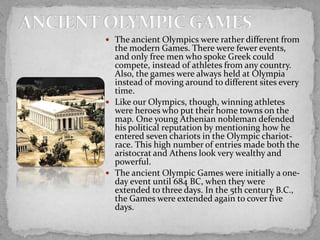 Ancient Olympic Games | PPTX