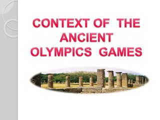 Ancient Olympic Games with Index 2015 | PPTX