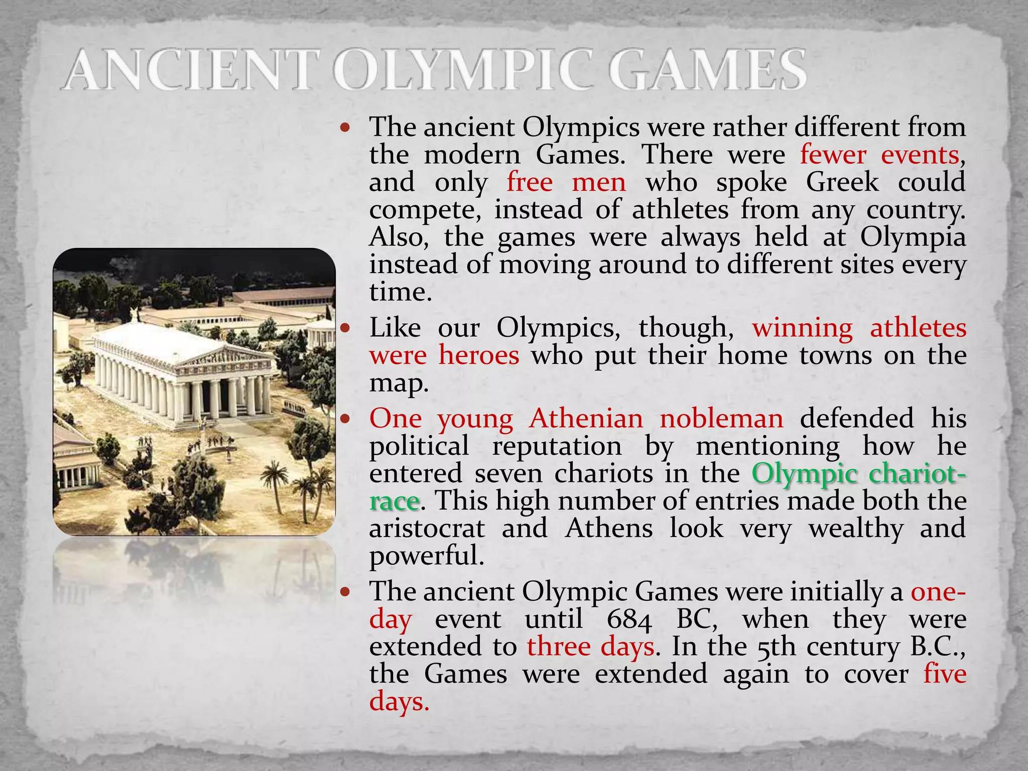 Power point ancient olympic games | PPTX
