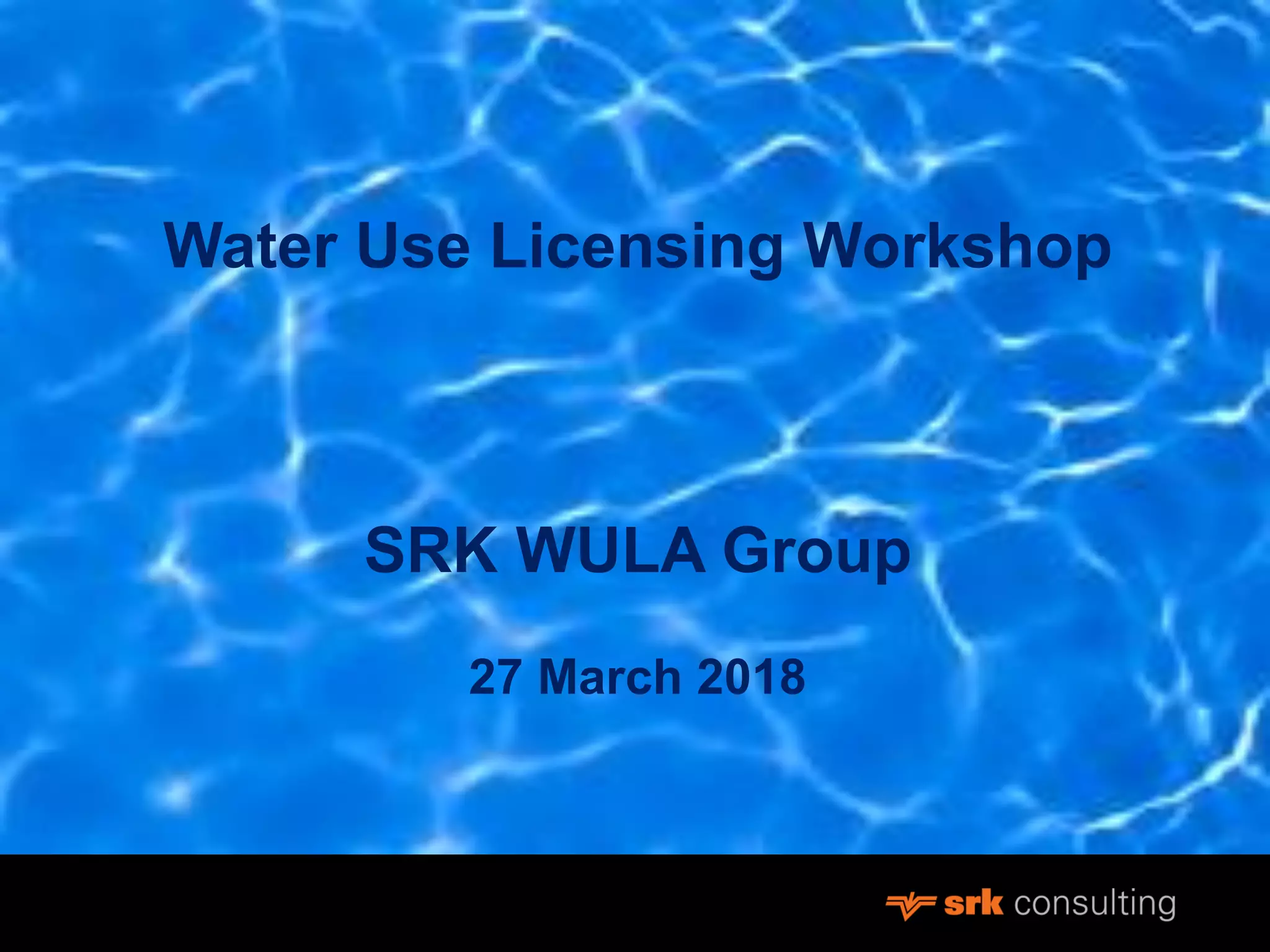 1 and 2 SRK WUL workshop introduction objectives and eWULAAS | PDF