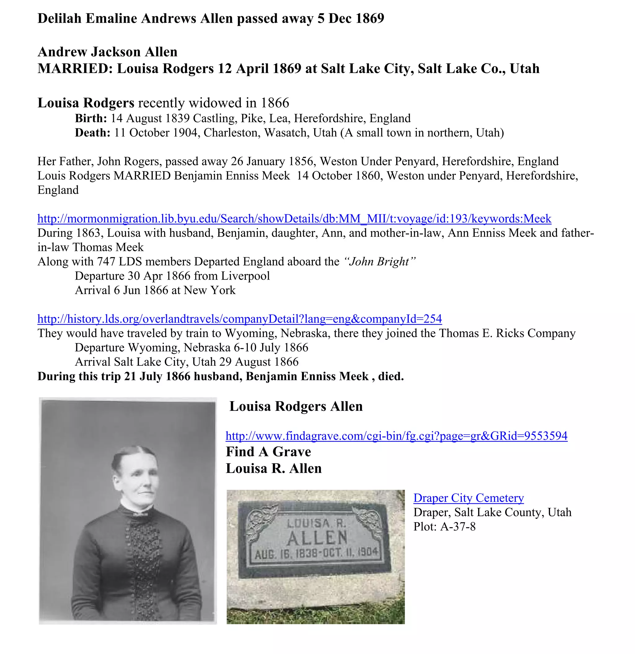 Andrew Jackson Allen 1818 - 1884 | PDF