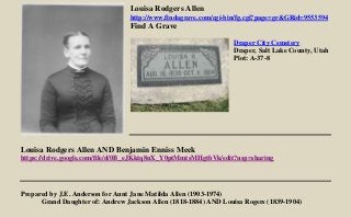 Andrew Jackson Allen 1818 - 1884 | PDF
