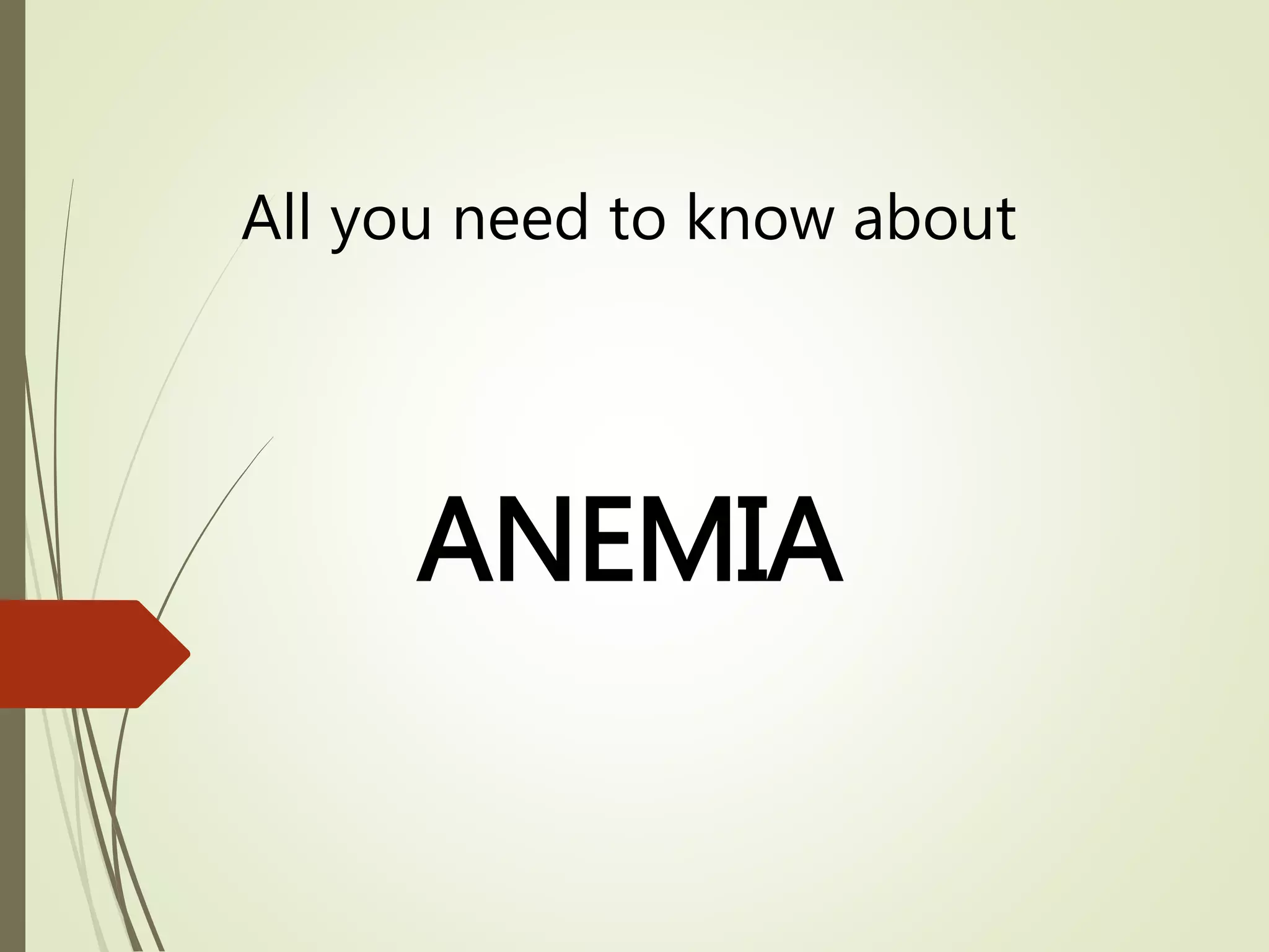 Anemia 101 | PPT