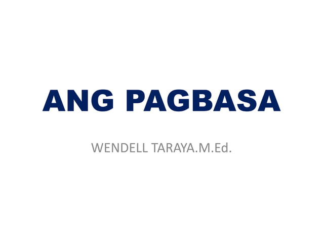 Ang pagbasa | PPTX