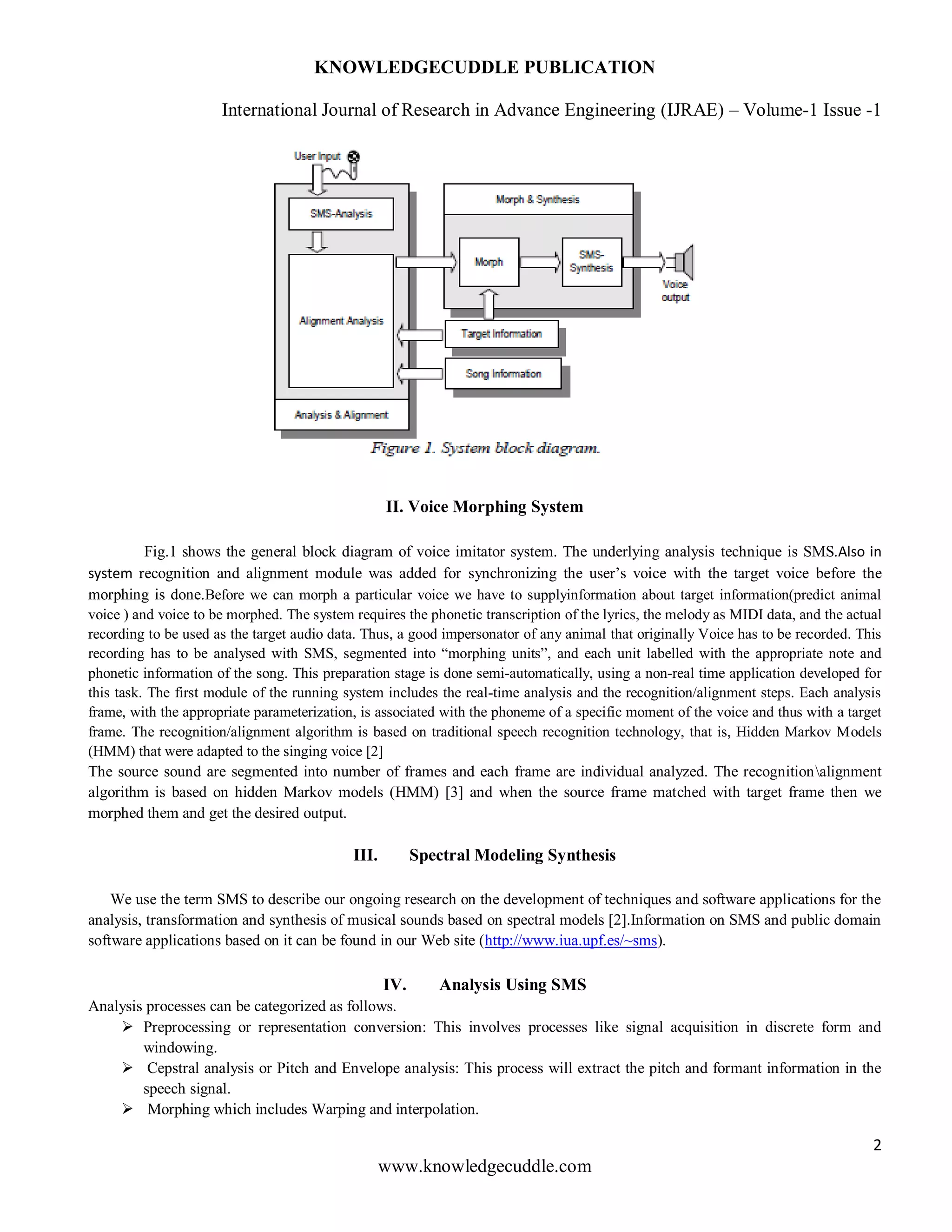 Animal Voice Morphing System | PDF