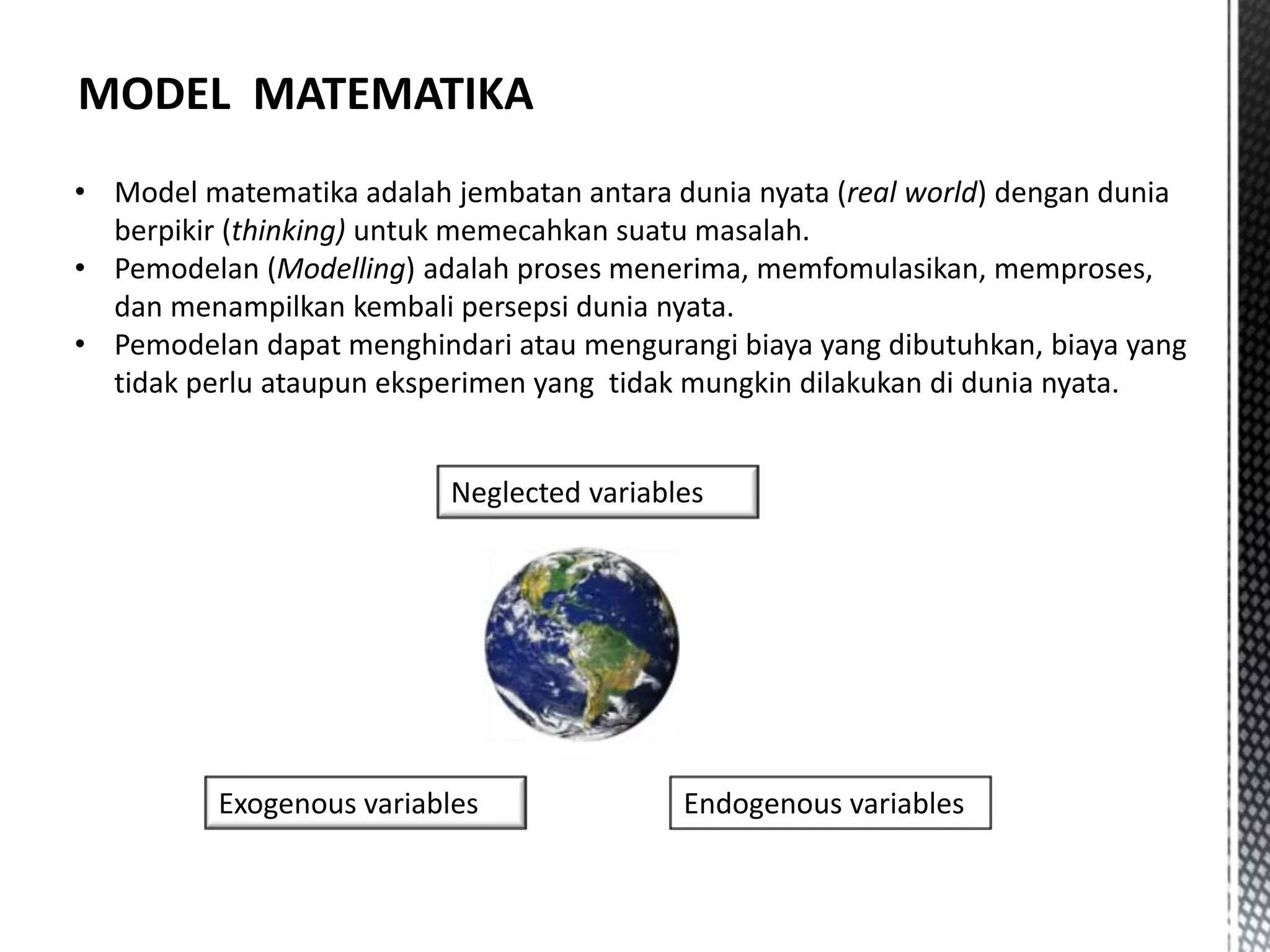 An Introduction to Mathematical Modelling | PPT
