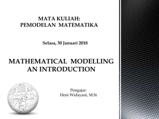An Introduction to Mathematical Modelling | PPTX