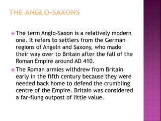 Introduction on The Anglo Saxon Era | PPTX