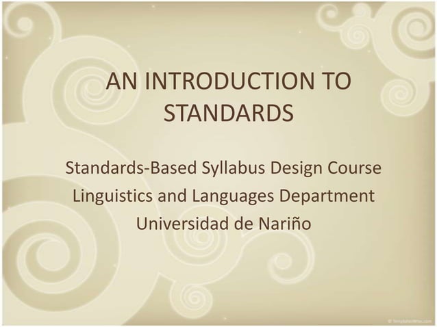 1 an introduction to standards and sb syllabus design | PPT