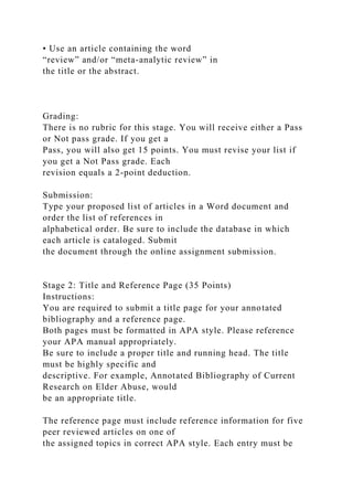 1 Annotated Bibliography for Aging and Family Dynamics | PDF