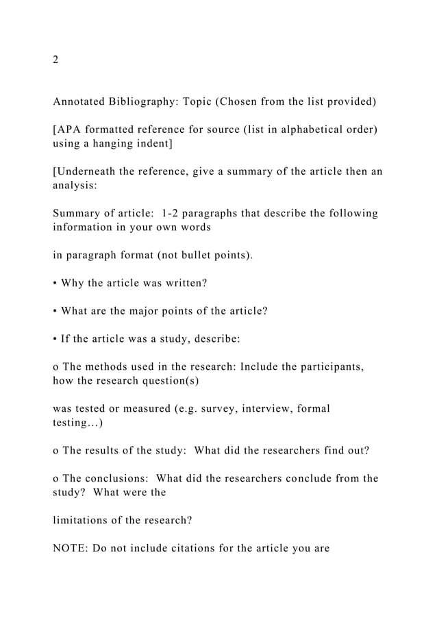 1 Annotated Bibliography Topic (Chosen.docx