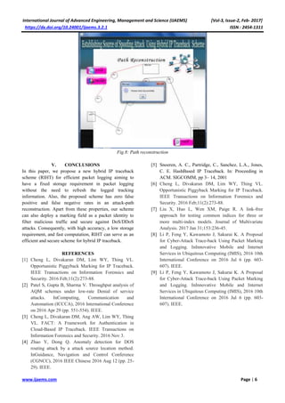 A Novel IP Traceback Scheme for Spoofing Attack | PDF