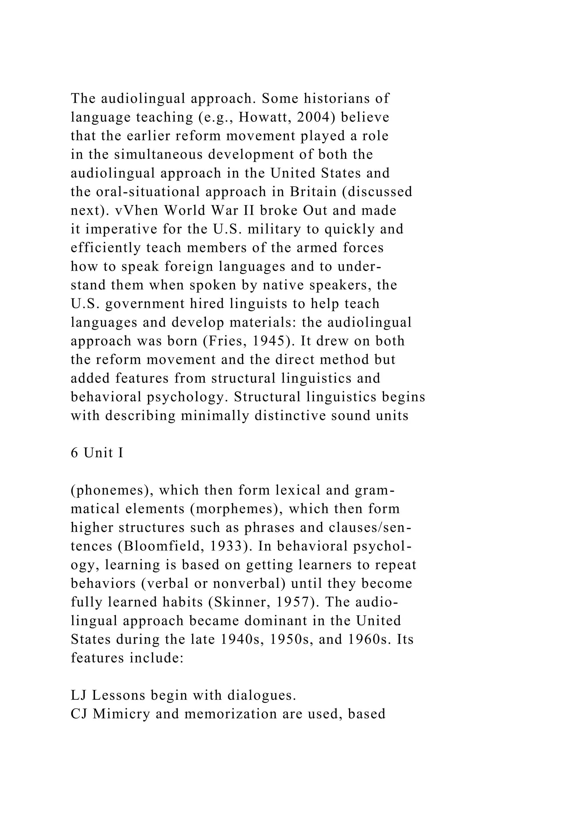 1 An Overview of Language Teaching Methods and Approaches .docx | Education