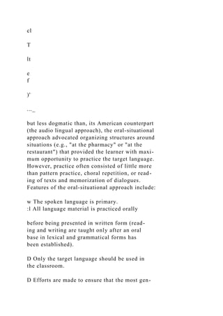 1 An Overview of Language Teaching Methods and Approaches .docx | Education