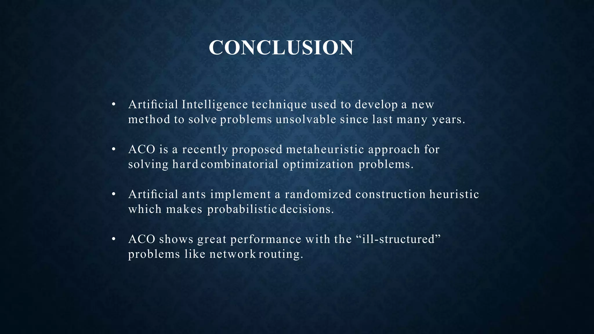 ant colony optimization | PPTX