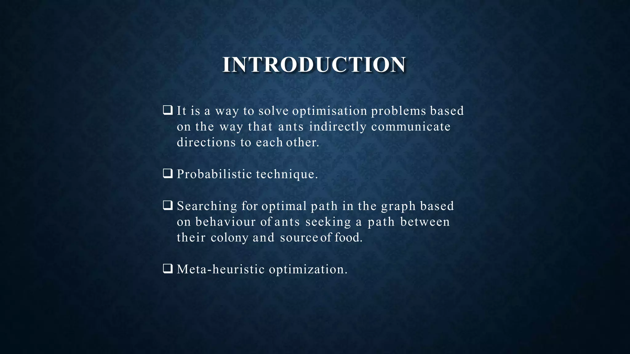 ant colony optimization | PPTX