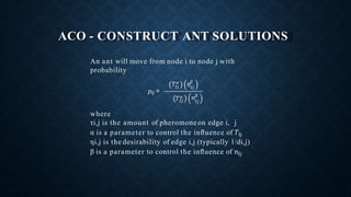 ant colony optimization | PPTX