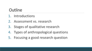 Asking Anthropological Questions | PPTX