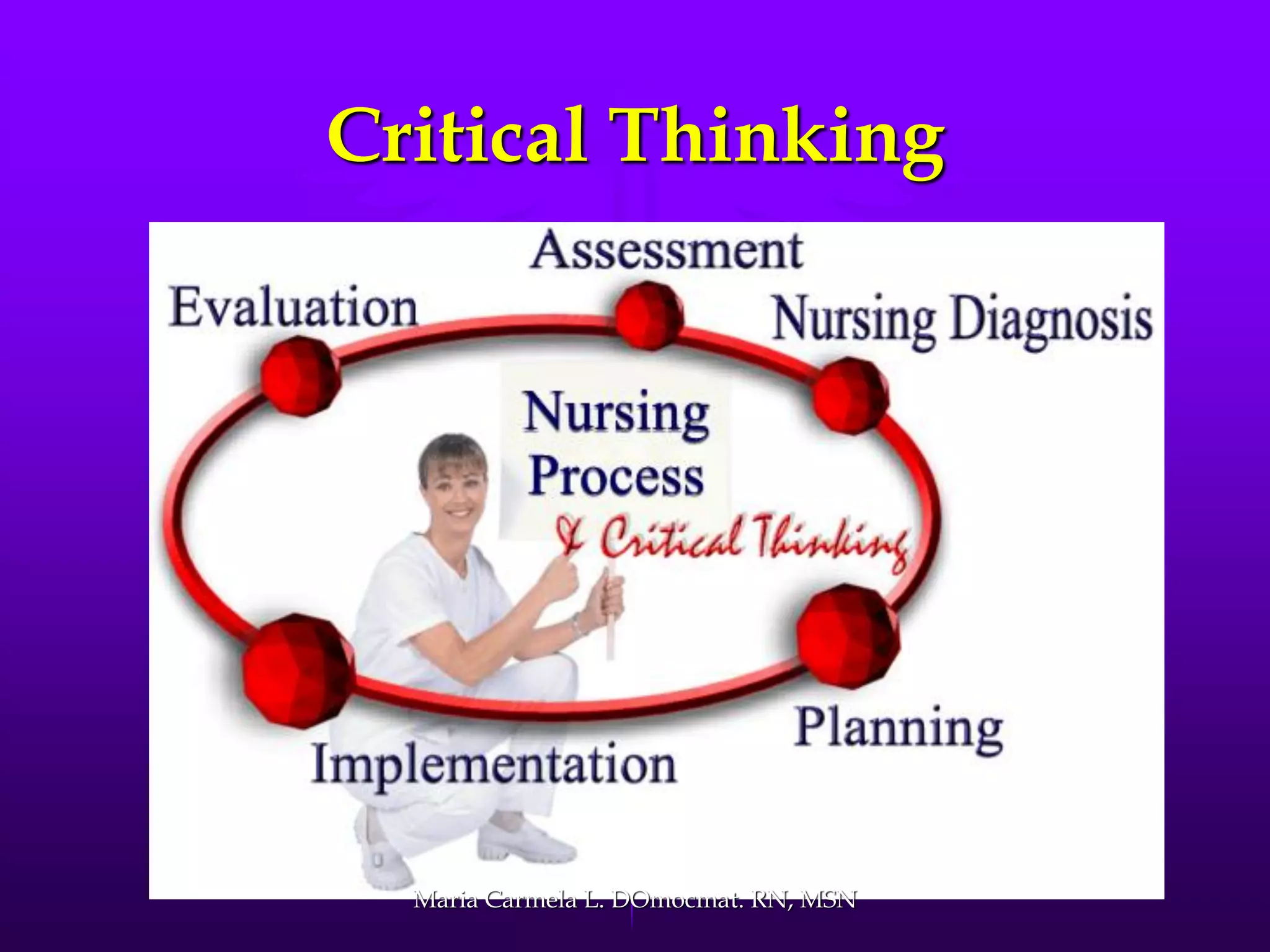 Nursing Process And Critical Thinking Pdf