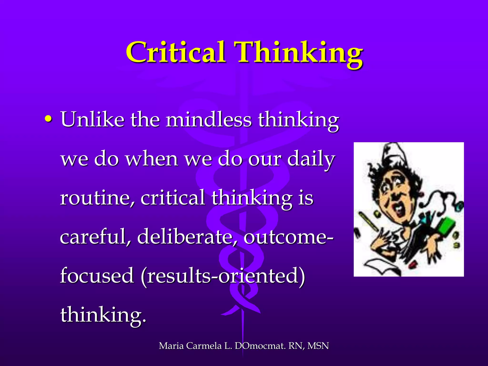 Nursing Process and Critical Thinking | PDF