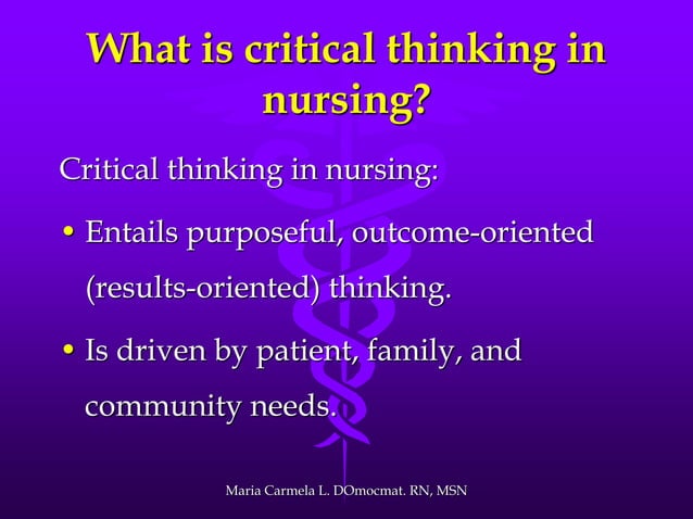 Nursing Process and Critical Thinking | PDF | Medical Health