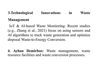 Waste management system for manufacturing plants pptx | PPTX