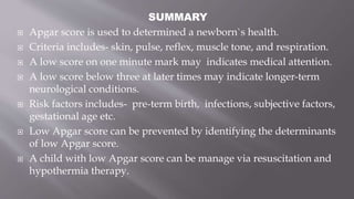 1 APGAR SCORE.pptx9999999999999999999999999 | PPTX | Pregnancy ...