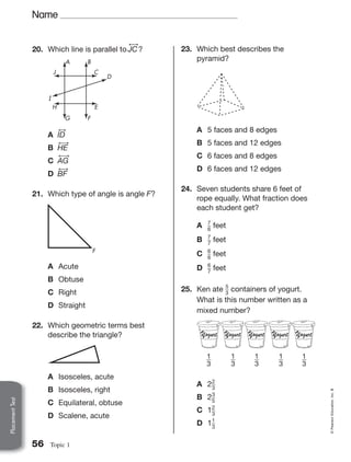 1a 5th Grade Placement Test | PDF