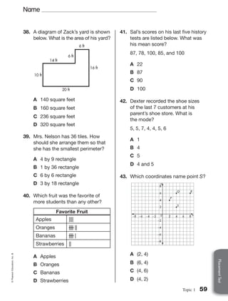1a 5th Grade Placement Test | PDF