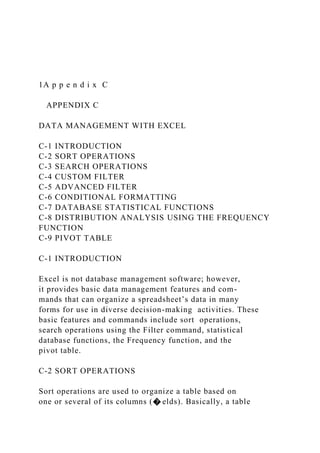 1A p p e n d i x C APPENDIX CDATA MANAGEMENT WITH E.docx