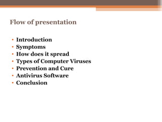 Presentation on computer viruses | PPT