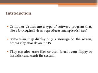 Presentation on computer viruses | PPT