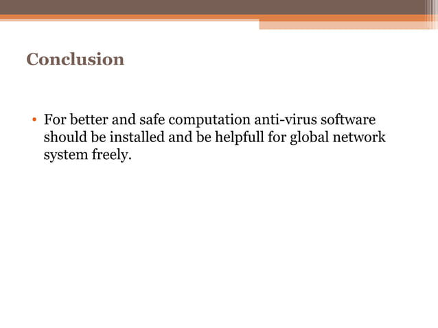 Presentation on computer viruses