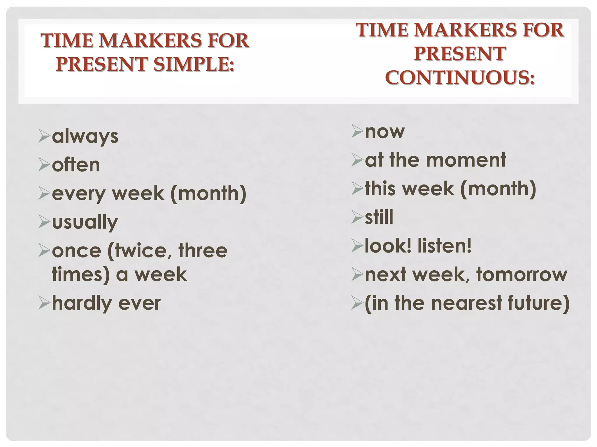 Present Simple and Present Continuous | PDF | Food & Drink